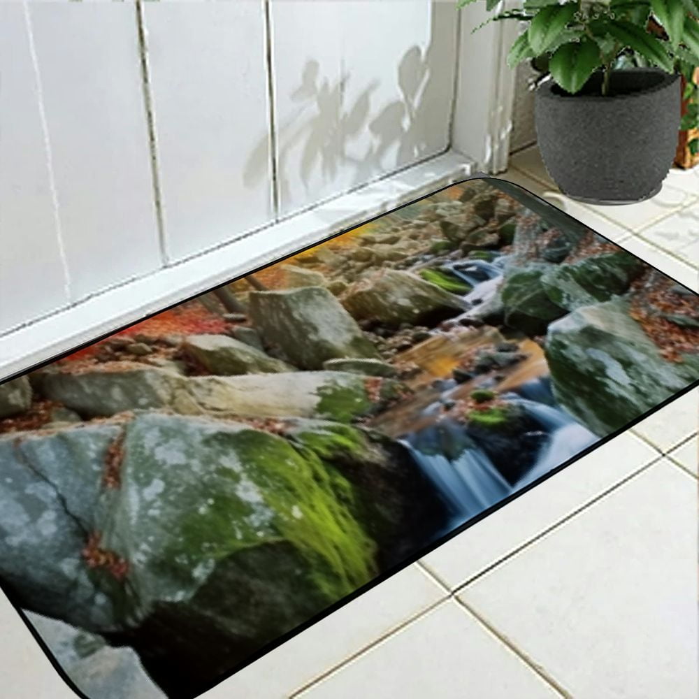 Shiartex Fall Foliage Mats for Floor Comfort Kitchen Square Felt Mat ...