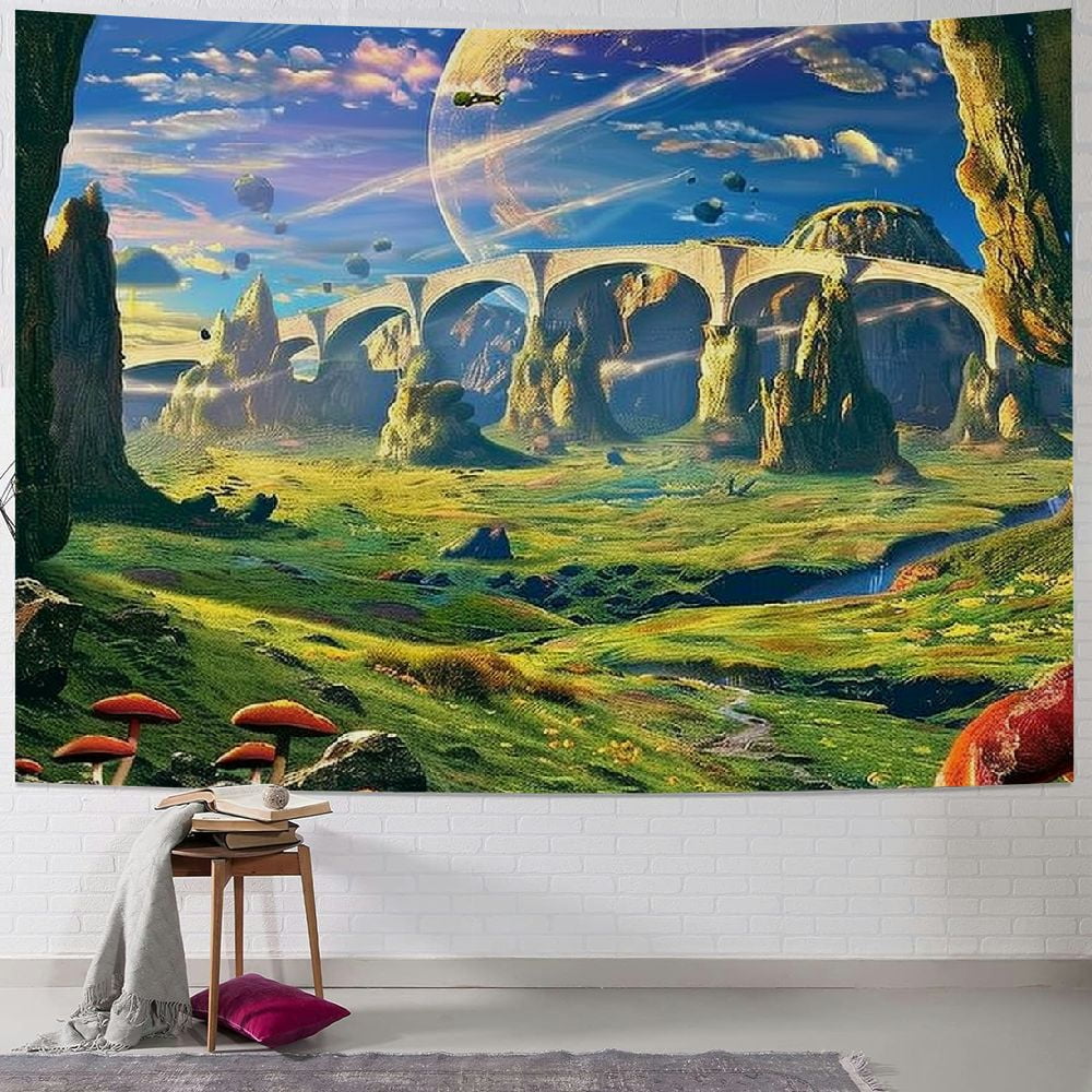 Shiartex Fantasy Forest Tapestry Trippy Planet Tapestry Magical ...