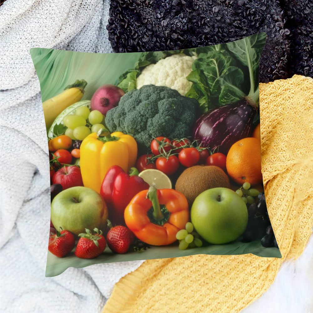 Shiartex Farmhouse Decor Fruits Vegetables Pillow Covers Set for Home ...