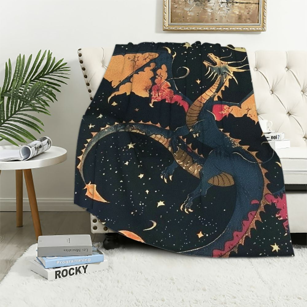 Shiartex Fire Dragon Blanket for Kids Dragon Magic Blankets for Toddler ...