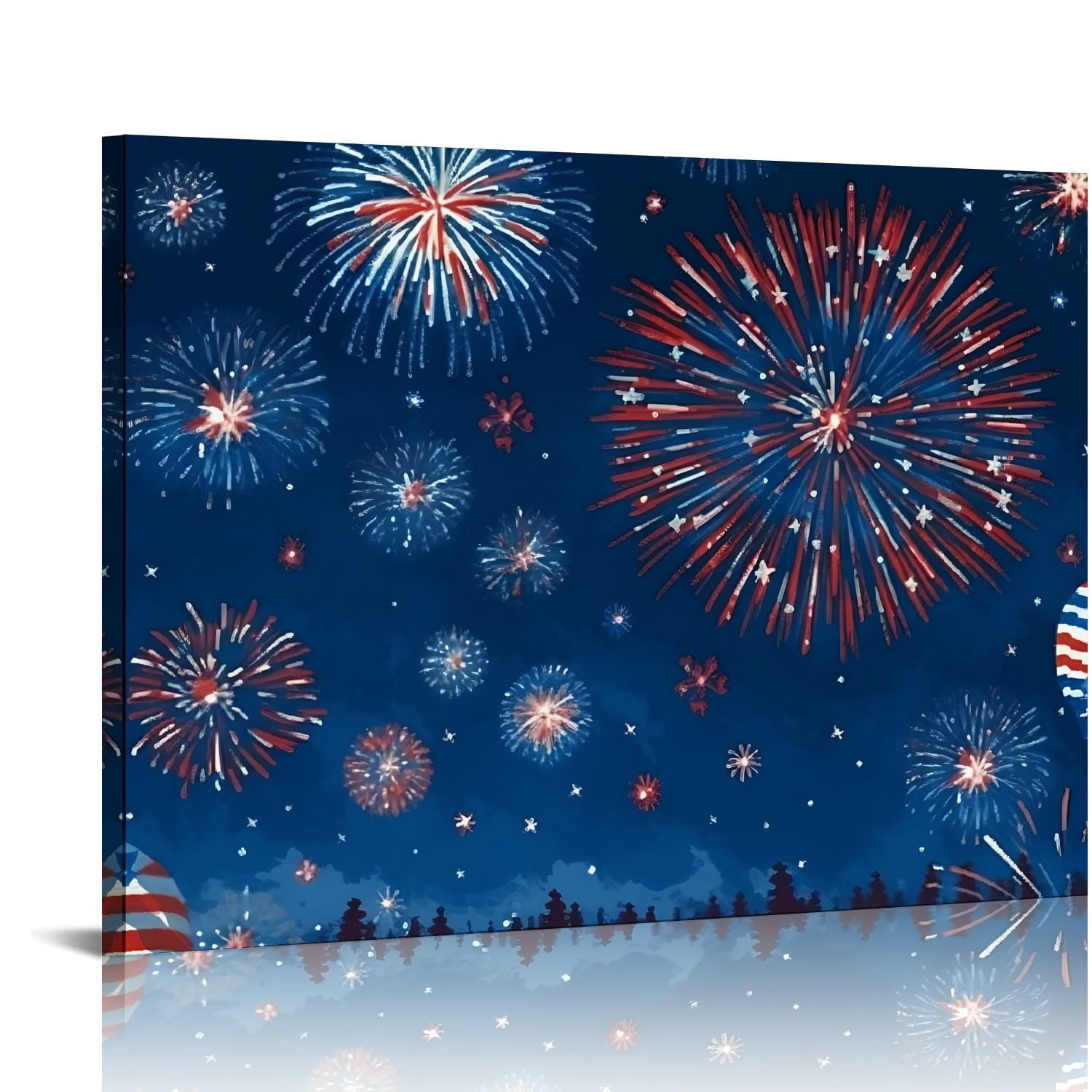 Shiartex Fireworks Stars Canvas Wall Art Print Home Decor Living Room ...