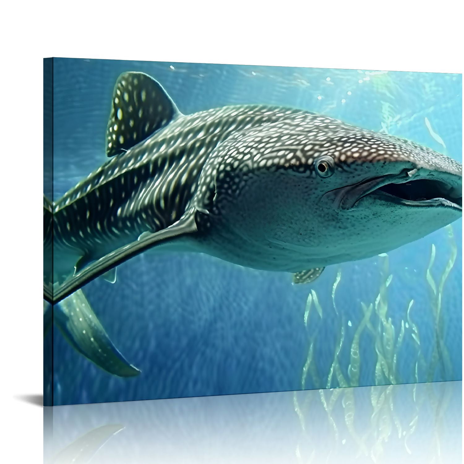 Shiartex Fish Long Neck Underwater Canvas Wall Art Print Home Decor for ...