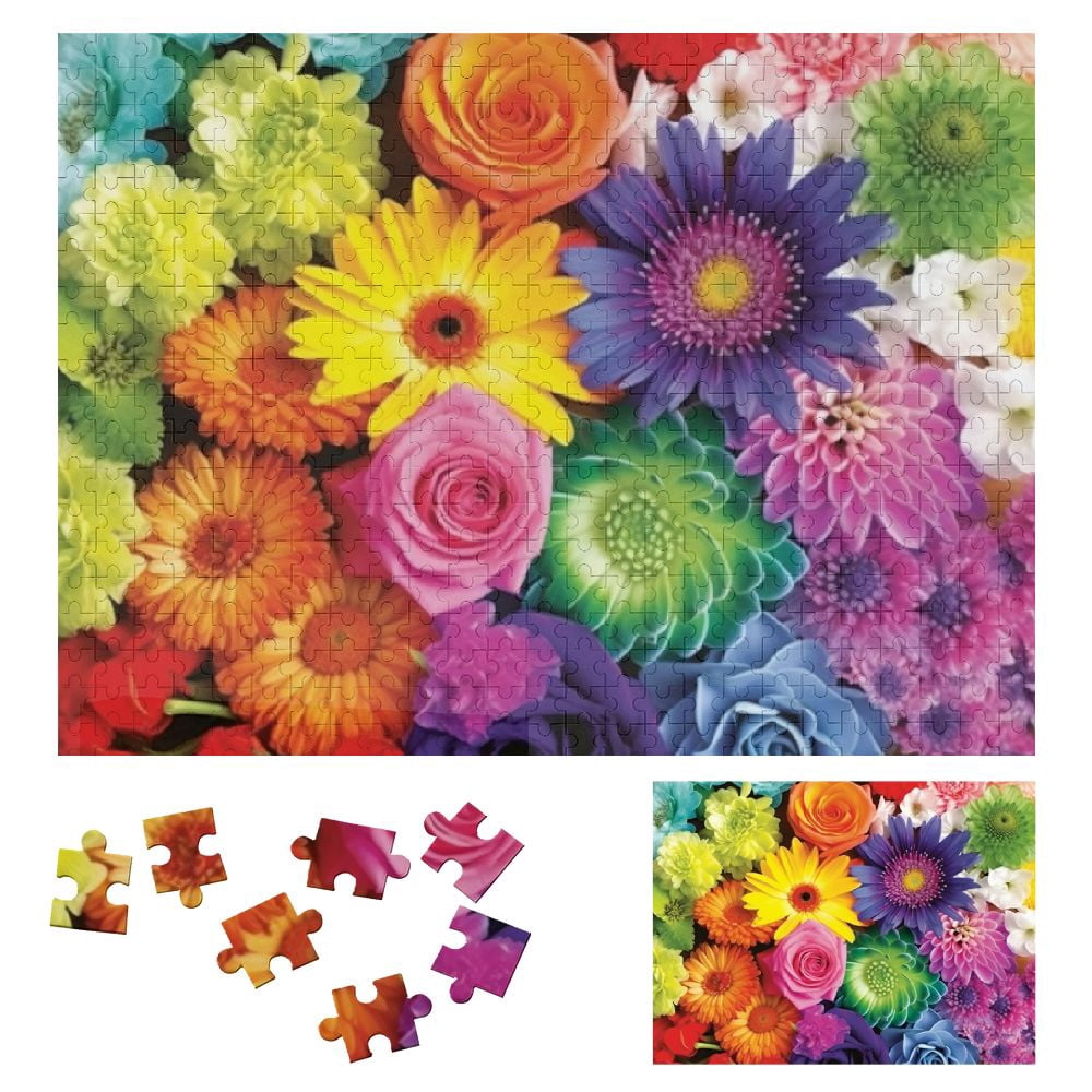 Shiartex Flower Puzzles for Adults, Colorful flowers Jigsaw Puzzles for ...