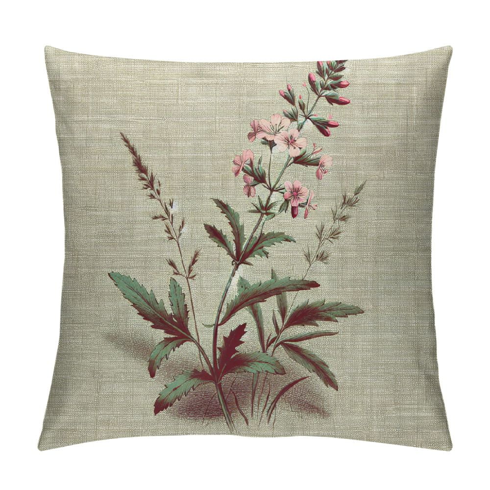 Shiartex Flower Trow Pillow Covers 18x18 Inch Spring Wildflower ...