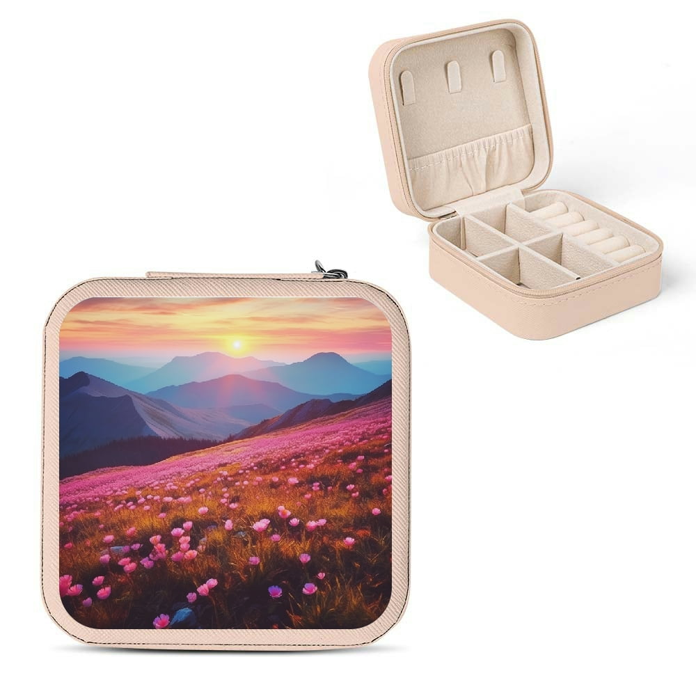 Shiartex Flowers Sunset Mountain Range Jewelry Storage Artifacts Travel ...