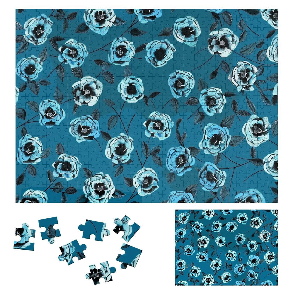 Shiartex Flowers Wooden Jigsaw Puzzle for Adults - Challenging and ...