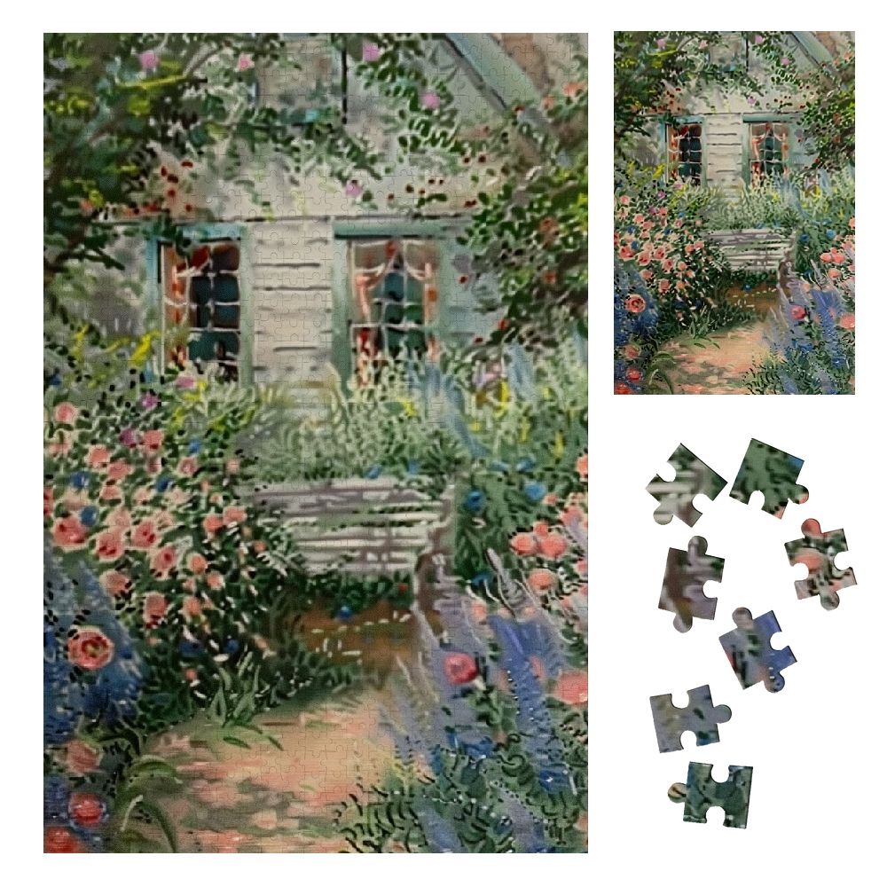 Shiartex Flowers Wooden Jigsaw Puzzle for Family and Friends, Premium ...