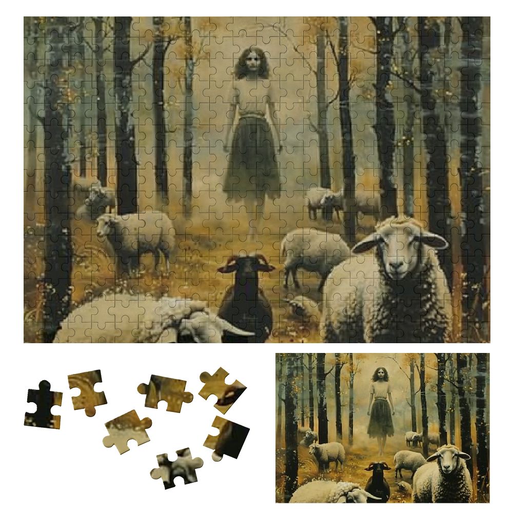 Shiartex Forest Sheep Goats Wooden Jigsaw Puzzle for Adults and Kids ...