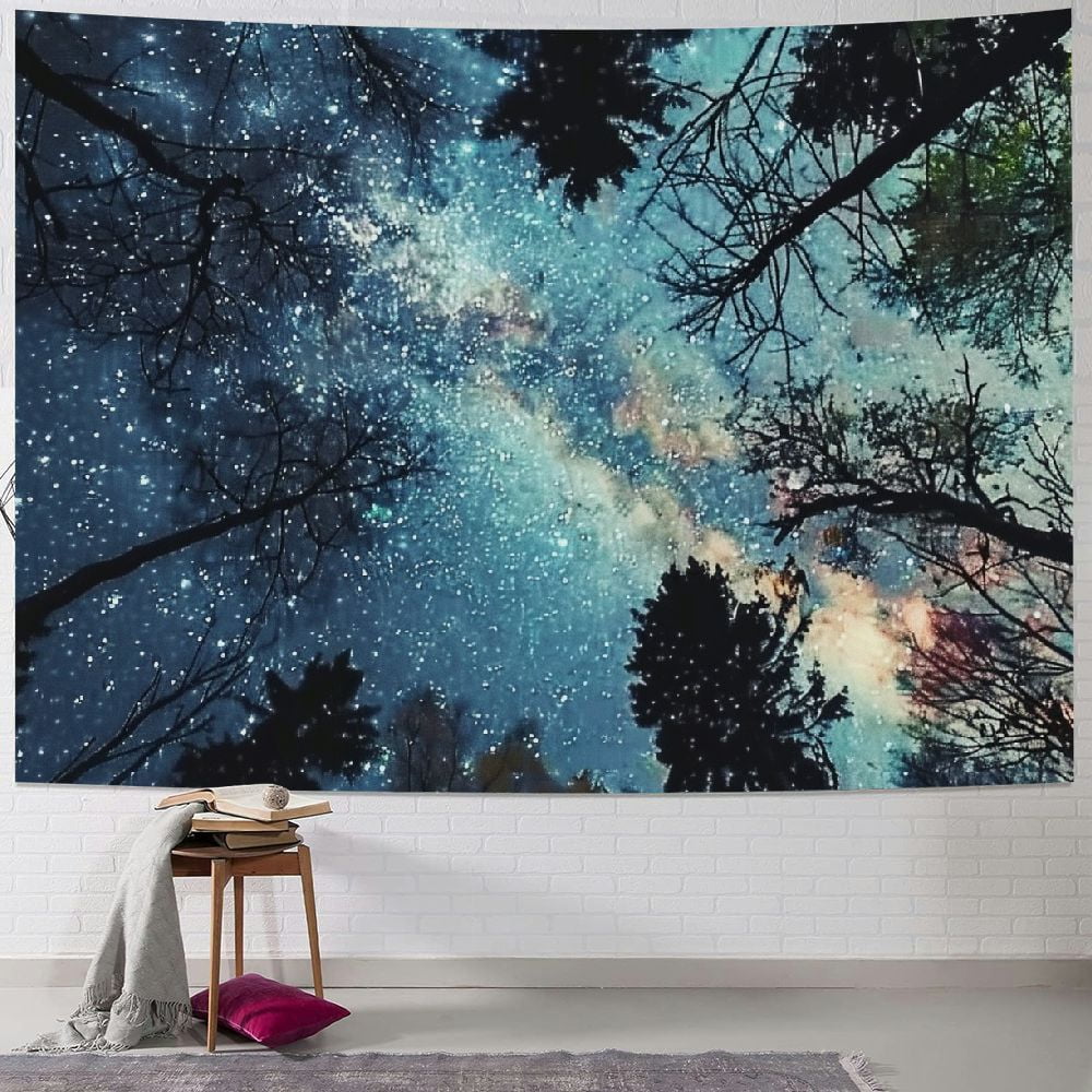 Shiartex Forest Starry Tapestry Forest Tapestry Galaxy Tapestry Forest ...