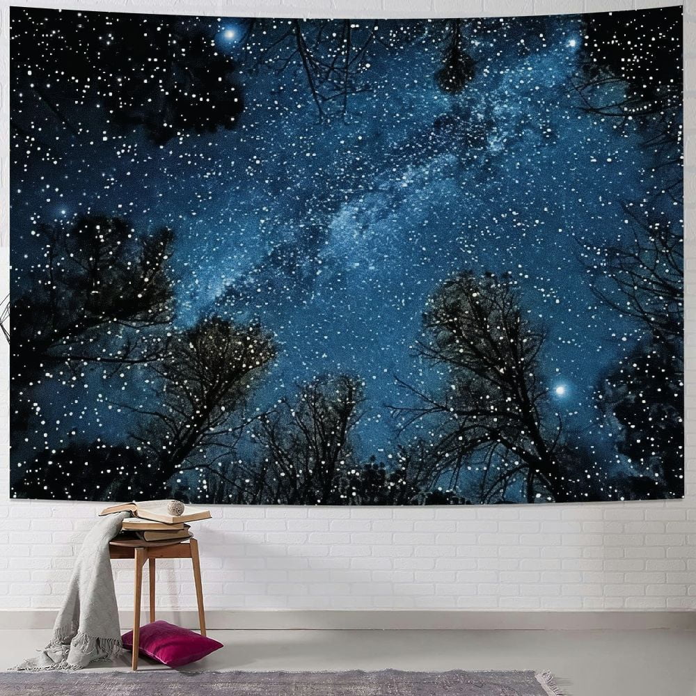 Shiartex Forest Starry Wall Tapestry for Bedroom, Space 3D Starry Sky ...