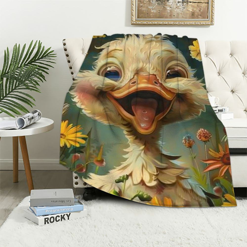 Shiartex Funny Duck Throw Blanket Super Soft Warm Animal Ducks Birthday ...
