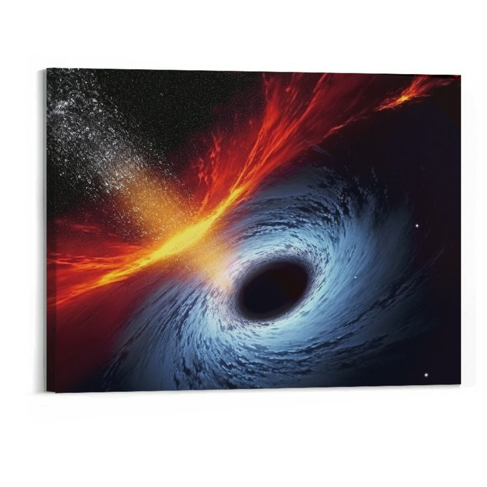 Shiartex Galactic Black Hole Poster Wall Art Canvas Print Picture Home ...