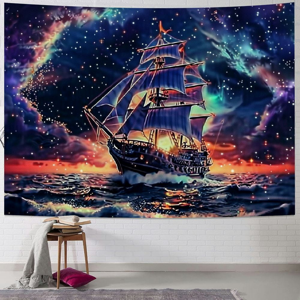 Shiartex Galaxy Tapestry Trippy Planet Tapestry Ocean Wave Octopus Wall ...