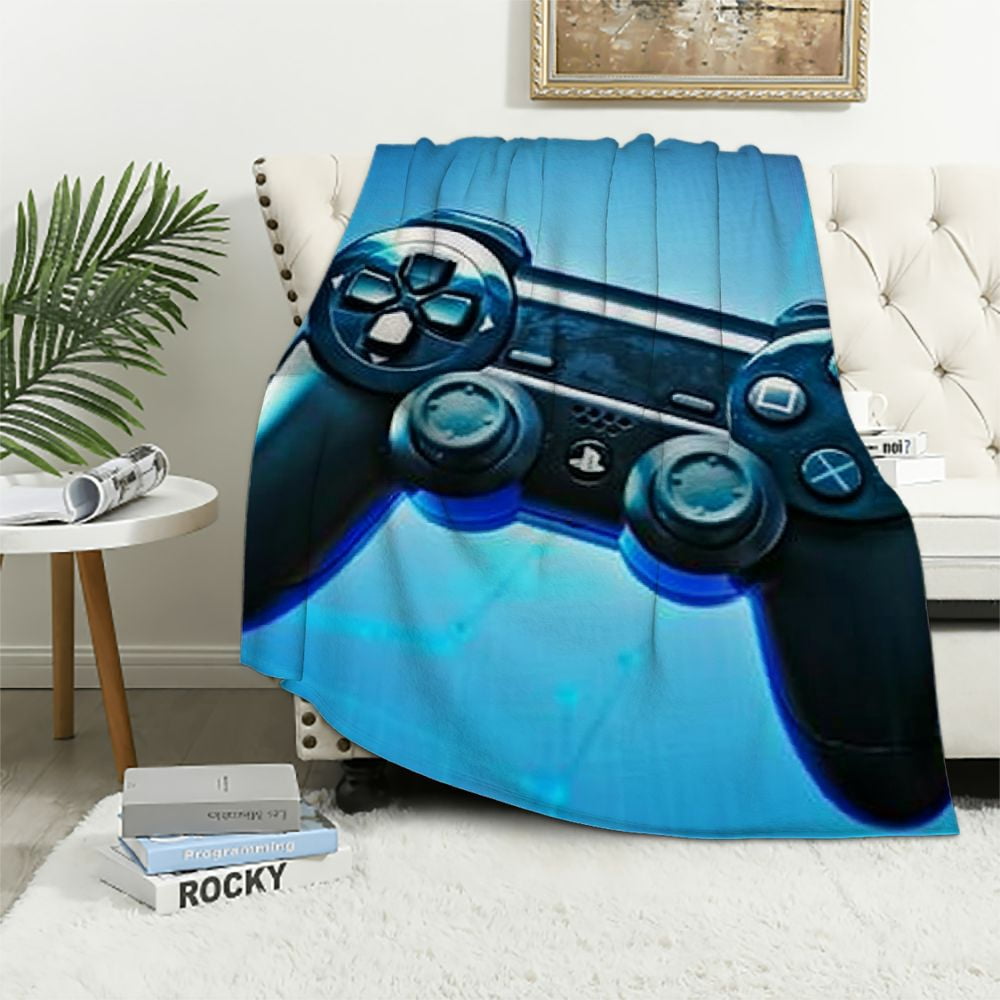 Shiartex Game Theme Blanket Modern Gamer Console Action Buttons Soft ...