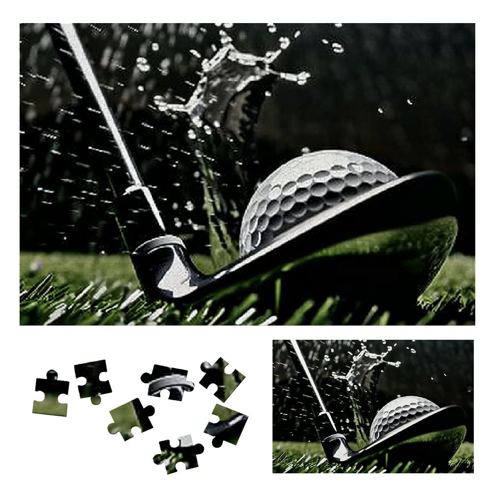 Shiartex Golf Ball Club Water Splash Wooden Jigsaw Puzzle for Adults ...