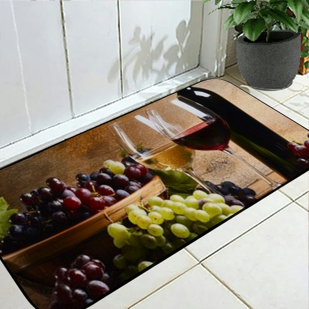 Shiartex Grapes Wine Floor Mat Entryway Hallway Square Indoor Outdoor ...
