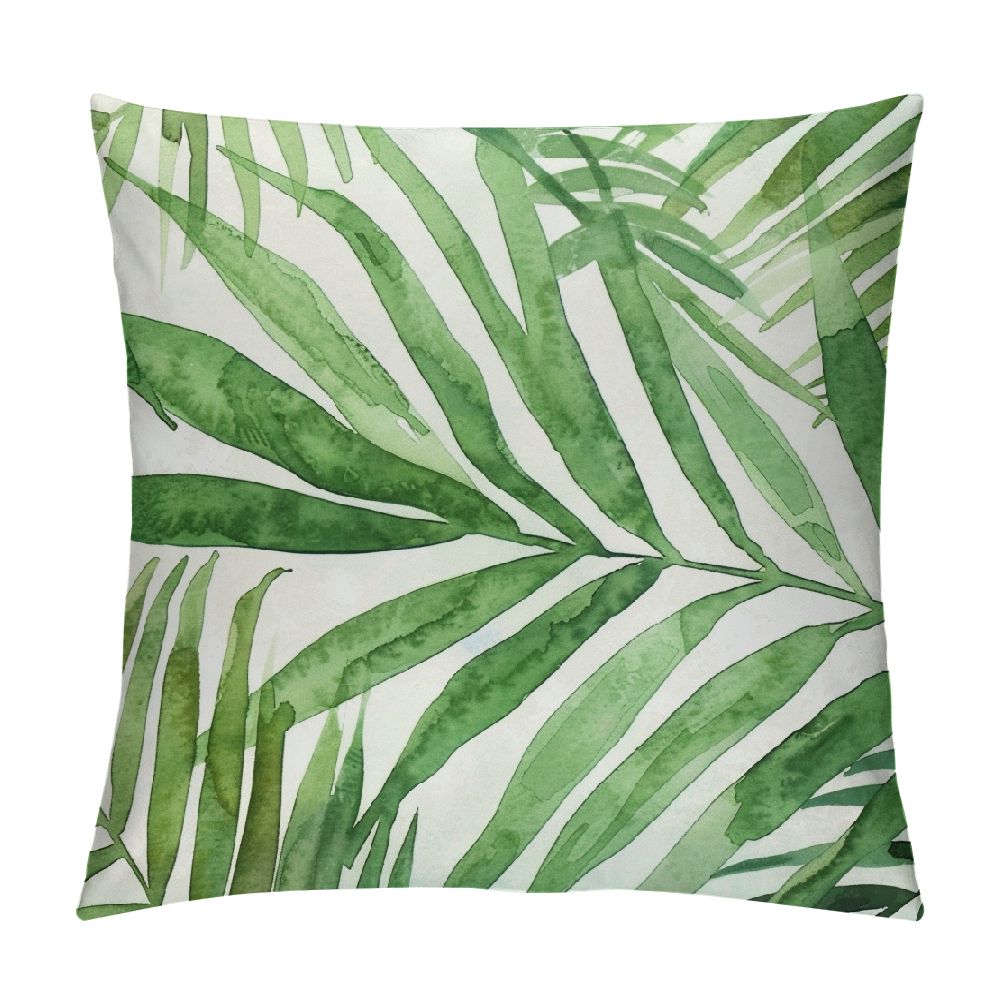 Shiartex Green Plant Leaf Decorative Throw Pillow Covers for Couch Bed ...