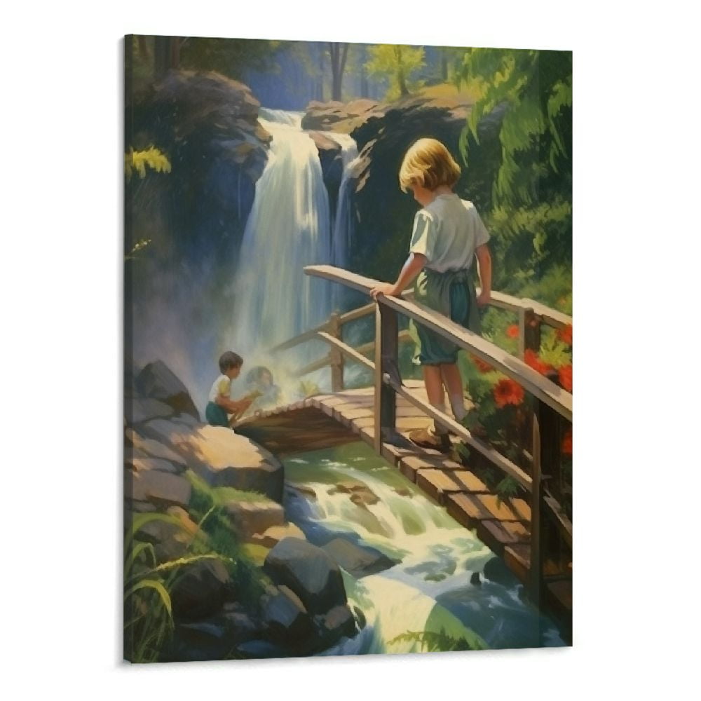 Shiartex Guardian Angel on The Bridge Watching Over Children Poster ...