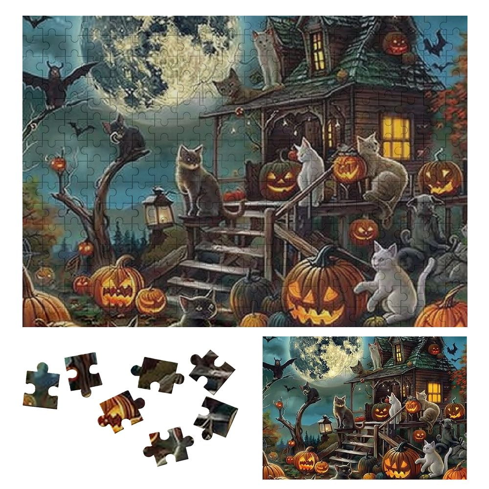 Shiartex Halloween Family Games Halloween Jigsaw Puzzles for Adults ...