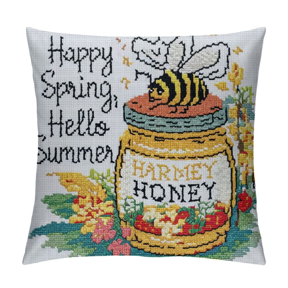 Shiartex Happy Spring Hello Summer Pillow Covers Multi Size Sweet Honey ...
