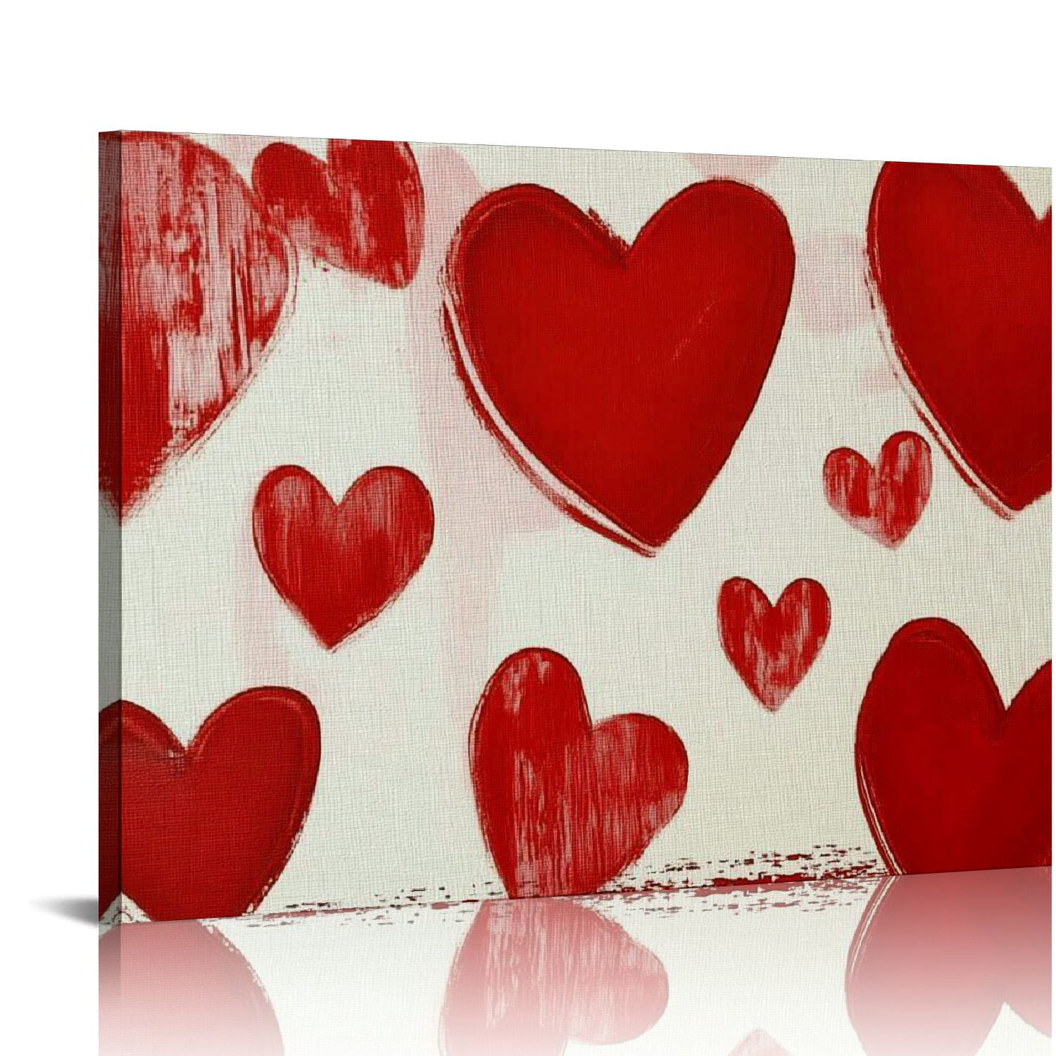 Shiartex Heart Wall Decor Canvas Prints Ready to Hang for Home Office ...