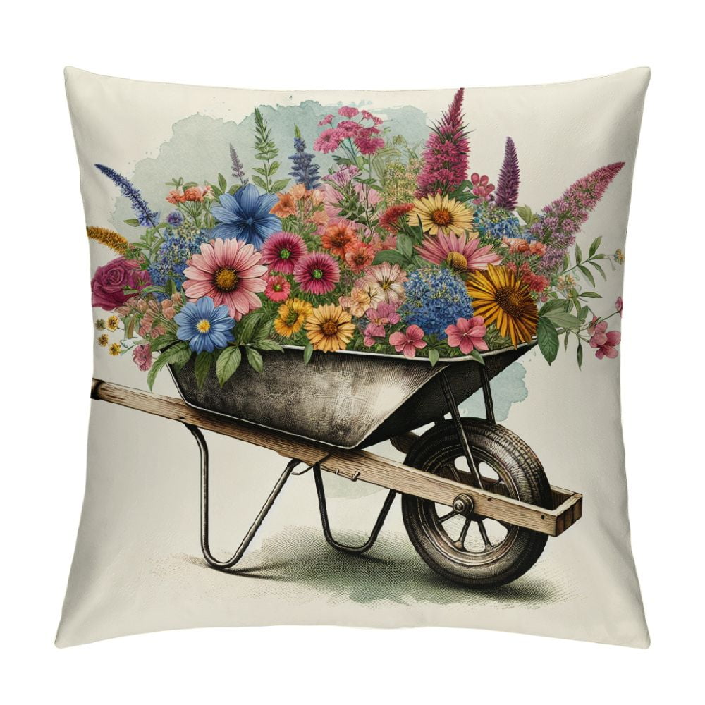 Shiartex Hello Spring Pillow Covers - Farmhouse Throw Pillow Covers ...