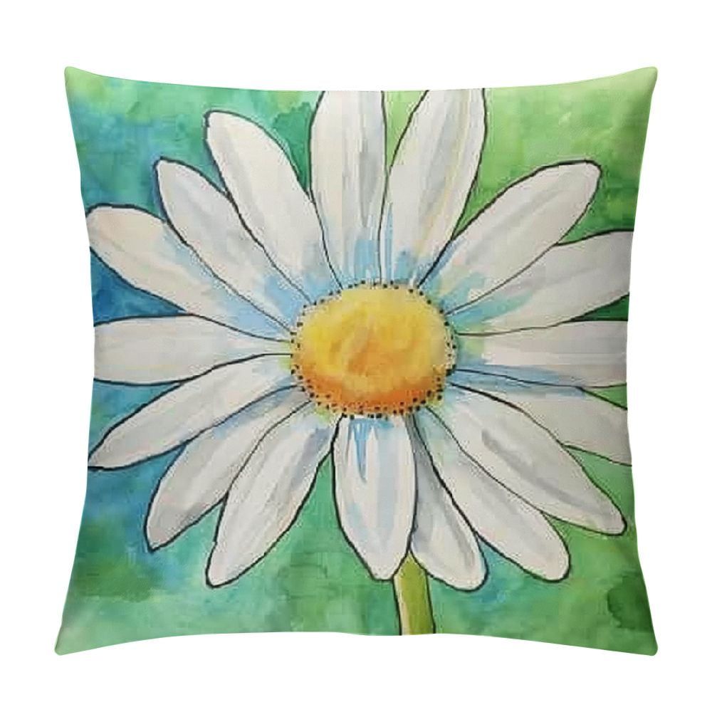 Shiartex Hello Spring Pillow Covers , Floral Daisy Bloom Mason Jar ...