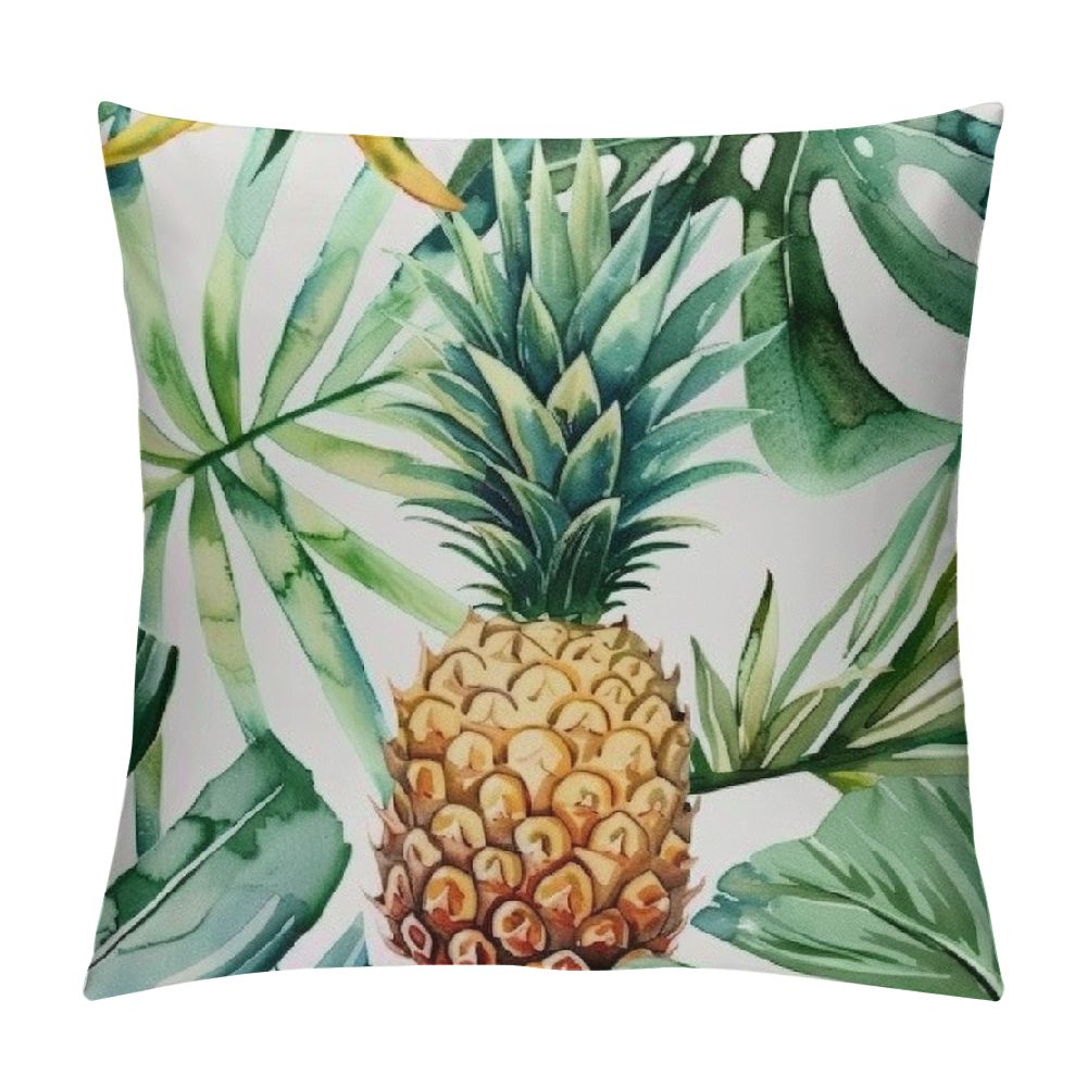 Shiartex Hello Summer Pillow Covers, Tropical Pineapple Throw Pillow ...