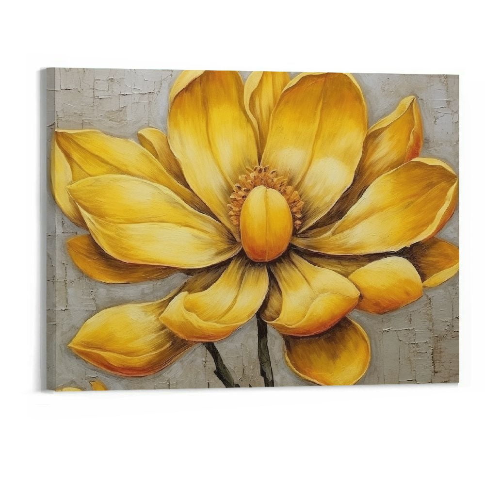 Shiartex Home Office Decor Fall Yellow Flowers Canvas Wall Art Picture ...
