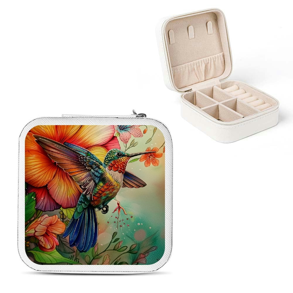 Shiartex Hummingbird Flower Jewelry Storage Artifacts Box for Necklace ...