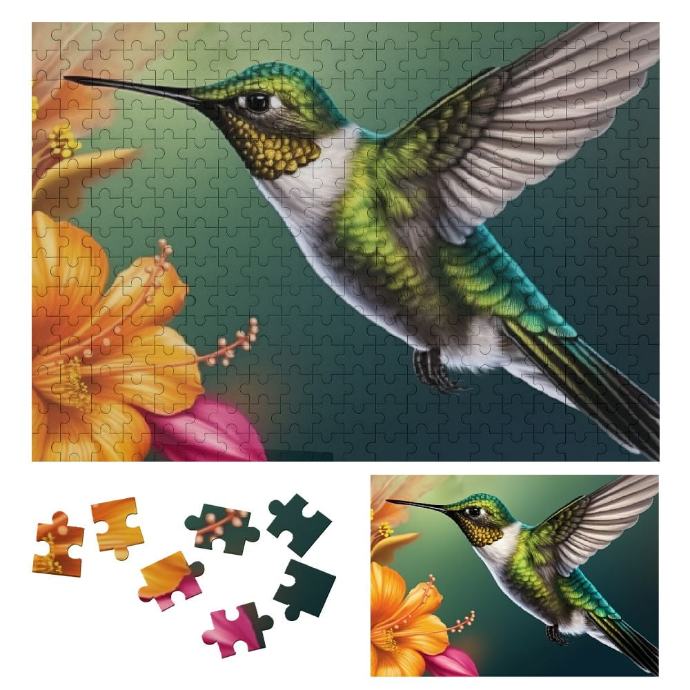 Shiartex Hummingbird Picking Flowers Puzzles for Adults, Hummingbird ...