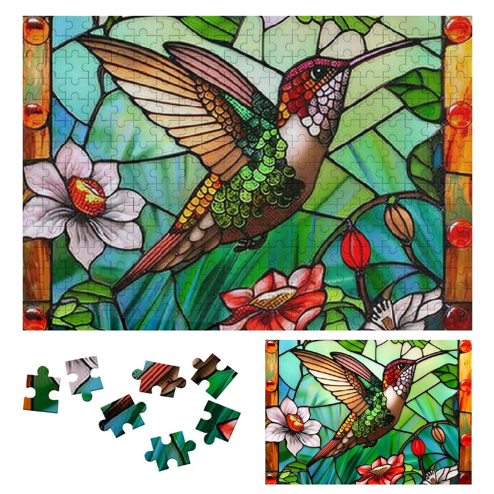 Shiartex Hummingbird Puzzles for Adults, Spring Bird Flower Impossible ...