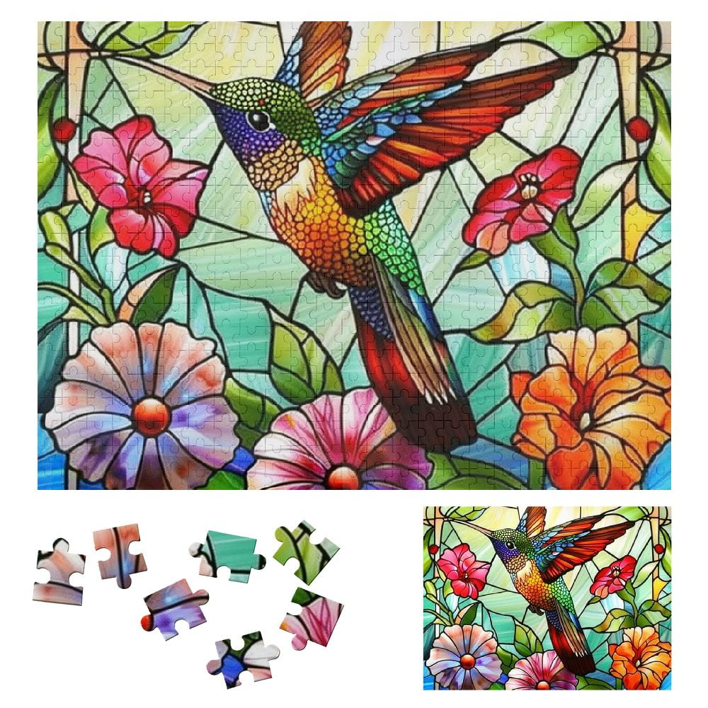 Shiartex Hummingbird Puzzles for Adults, Hard Challenging Bird Garden ...