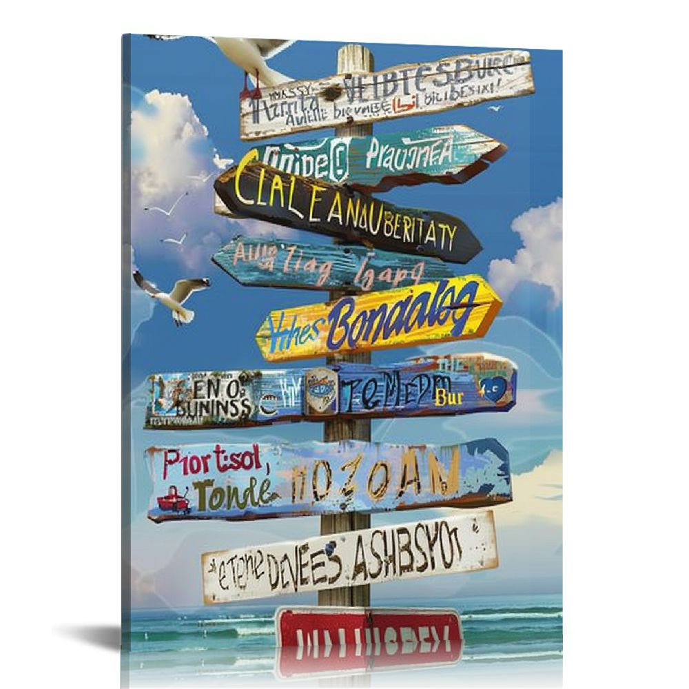 Shiartex Inspirational Wall Art Motivational Ocean Beach Scenery Poster ...