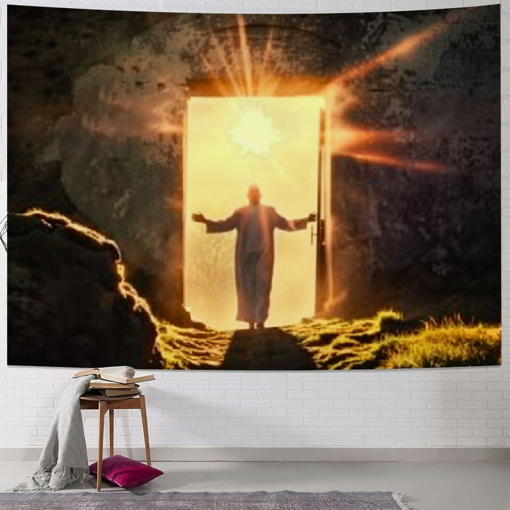 Shiartex Jesus Tapestry Empty Tomb Jesus Crucifixion Shroud Art Wall ...