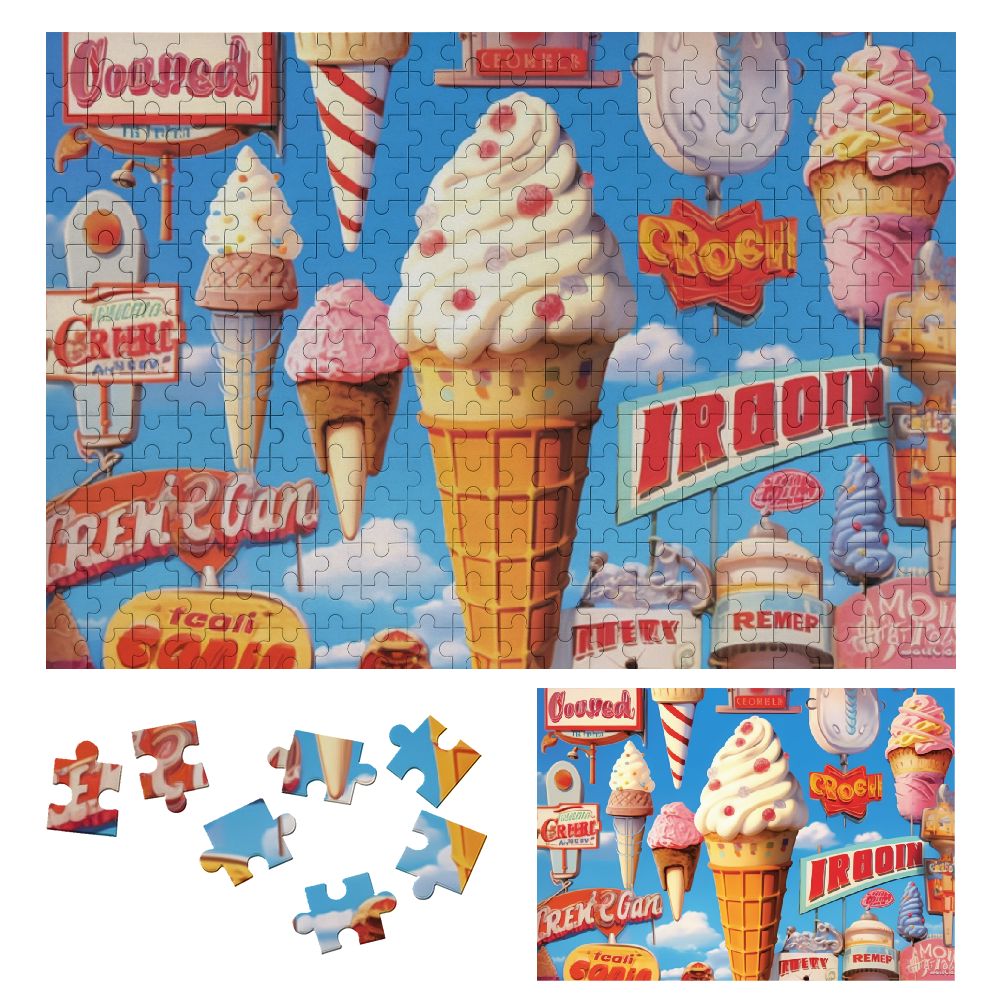 Shiartex Jigsaw Puzzle for Adults, Family, Or Youth - Ice Cream Treats ...