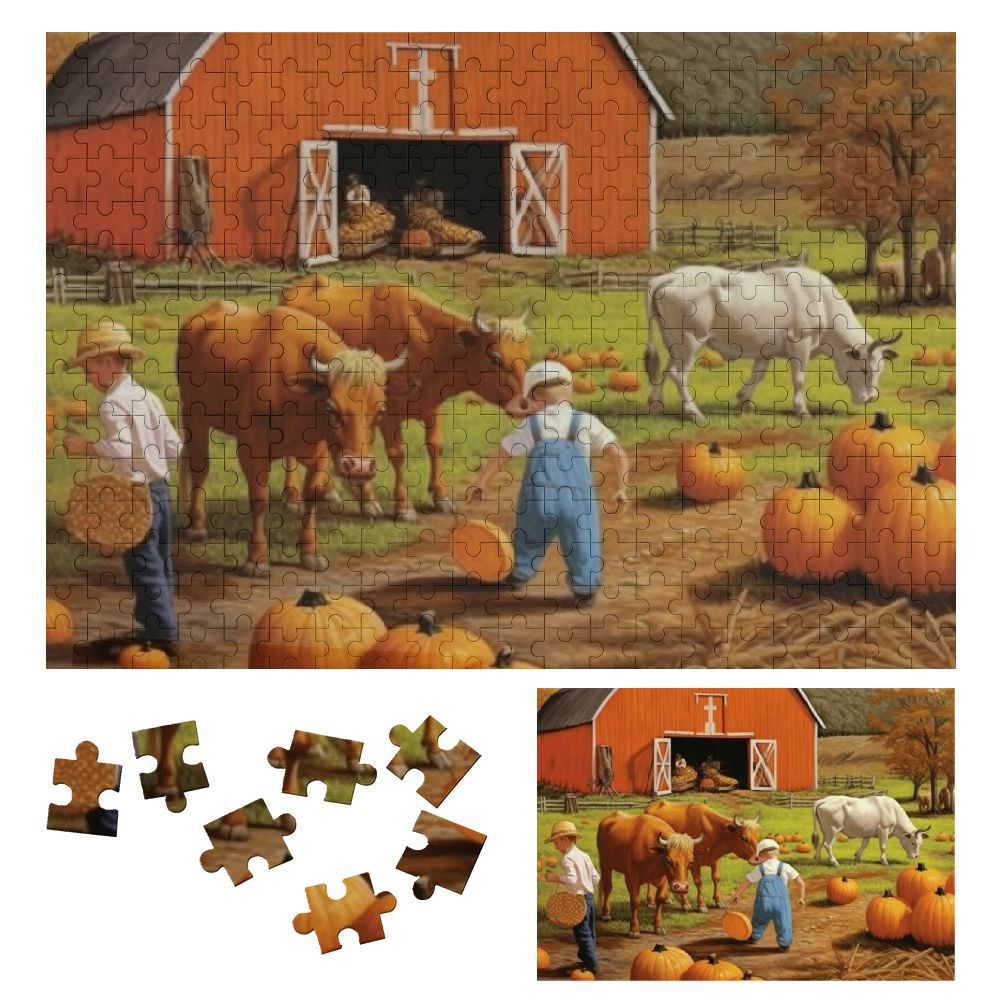 Shiartex - Jigsaw Puzzle for Adults -Large Piece Fall Autumn Pumpkin ...
