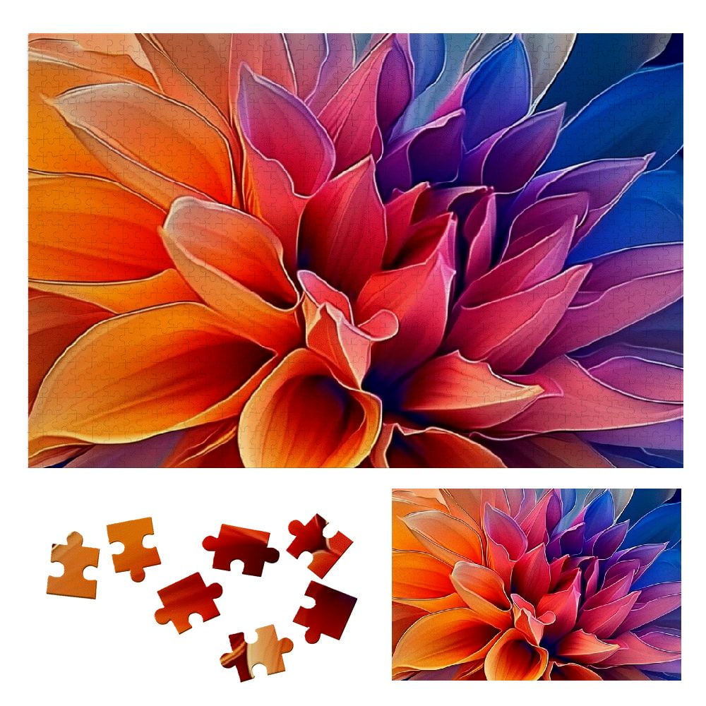 Shiartex Jigsaw Puzzles for Adults,Puzzles for Adults, Flower Modern ...