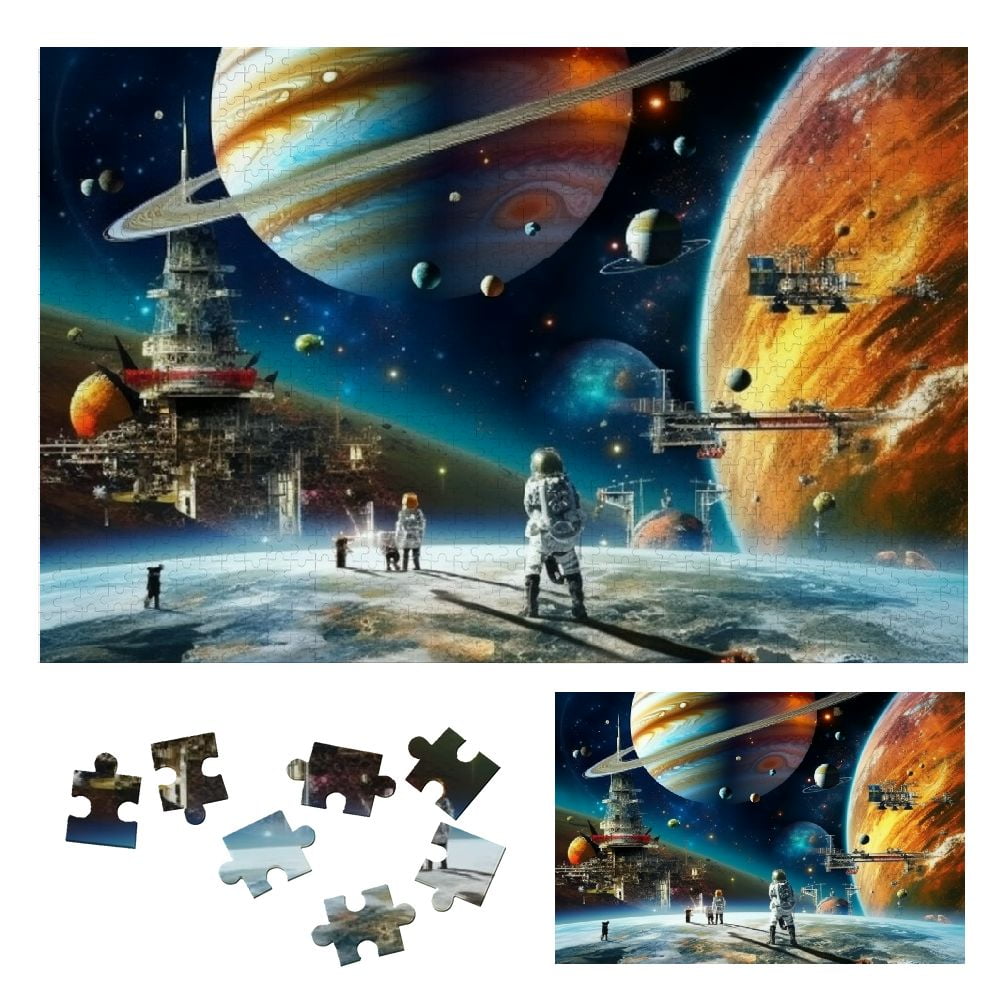 Shiartex Jigsaw Puzzles for Adults Space Traveler Solar System ...