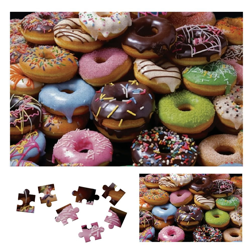 Shiartex Jigsaw Puzzles for Adults Donuts Colorful Doughnuts ...
