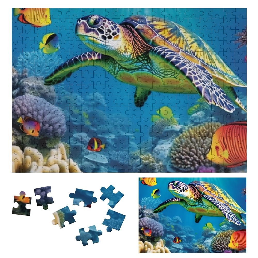 Shiartex Jigsaw Puzzles for Adults Ocean Animals Thick Sturdy Cardboard ...
