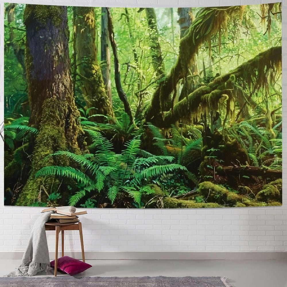 Shiartex Jungle Tapestry King Size, Monsoon Tropical Jungle Bushes ...
