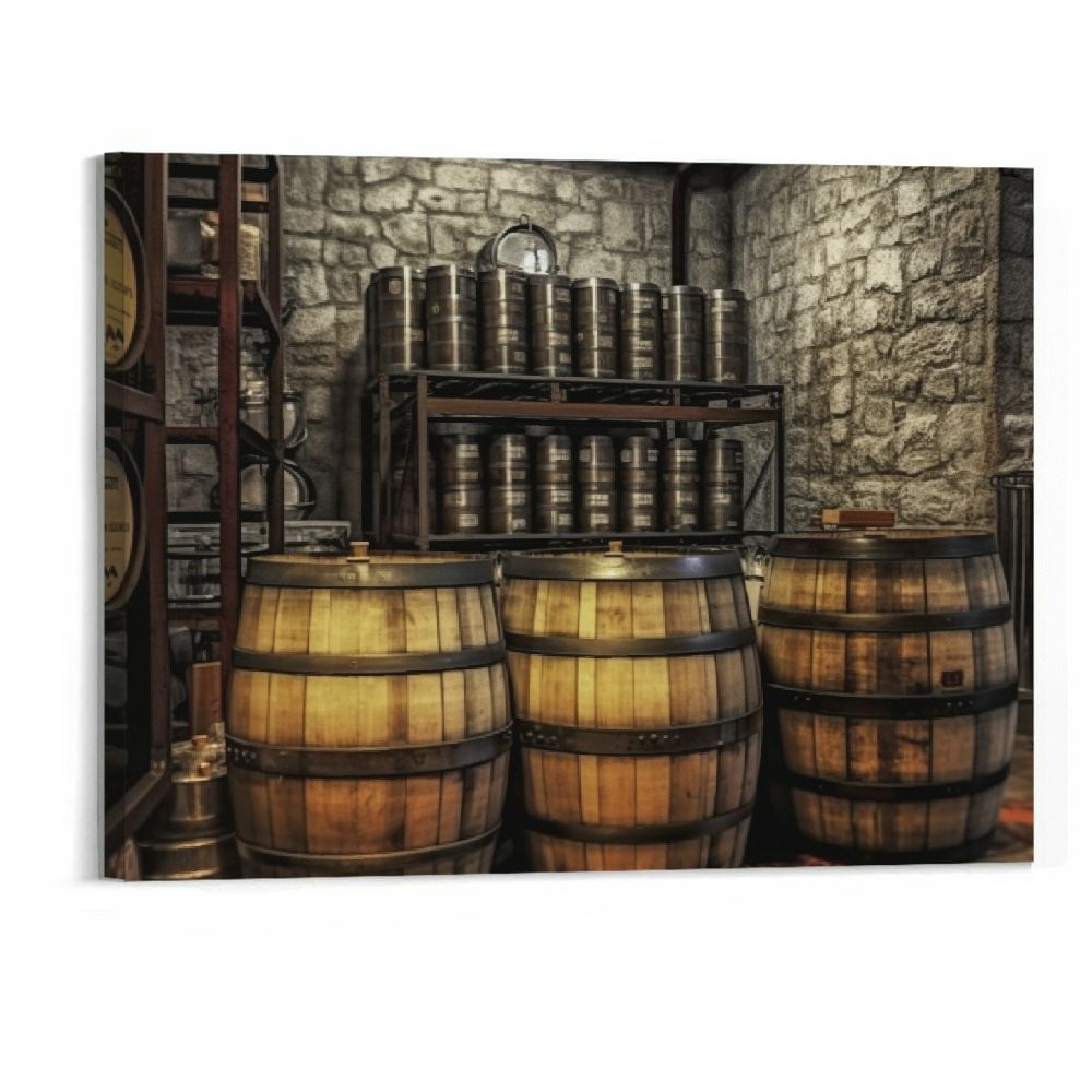 Shiartex Kentucky Bourbon Being Aged In Barrels Poster Canvas Painting ...
