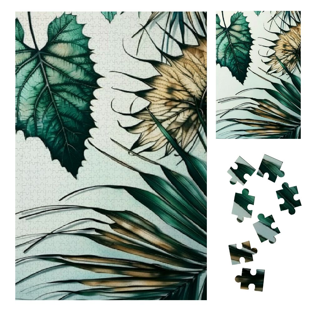 Shiartex Leaves Wooden Jigsaw Puzzle for Family and Friends, Premium ...