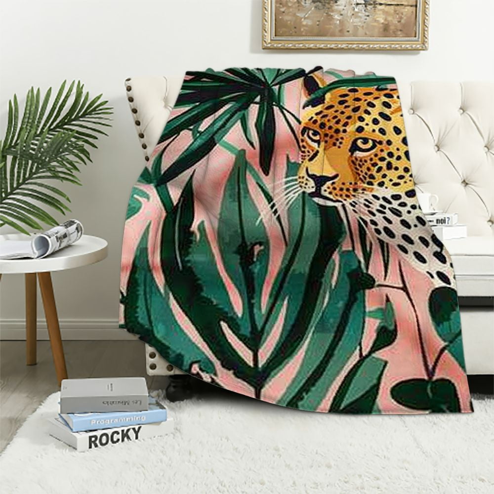Shiartex Leopard Throw Blanket, Safari Animals Cheetah Blanket, Jungle ...