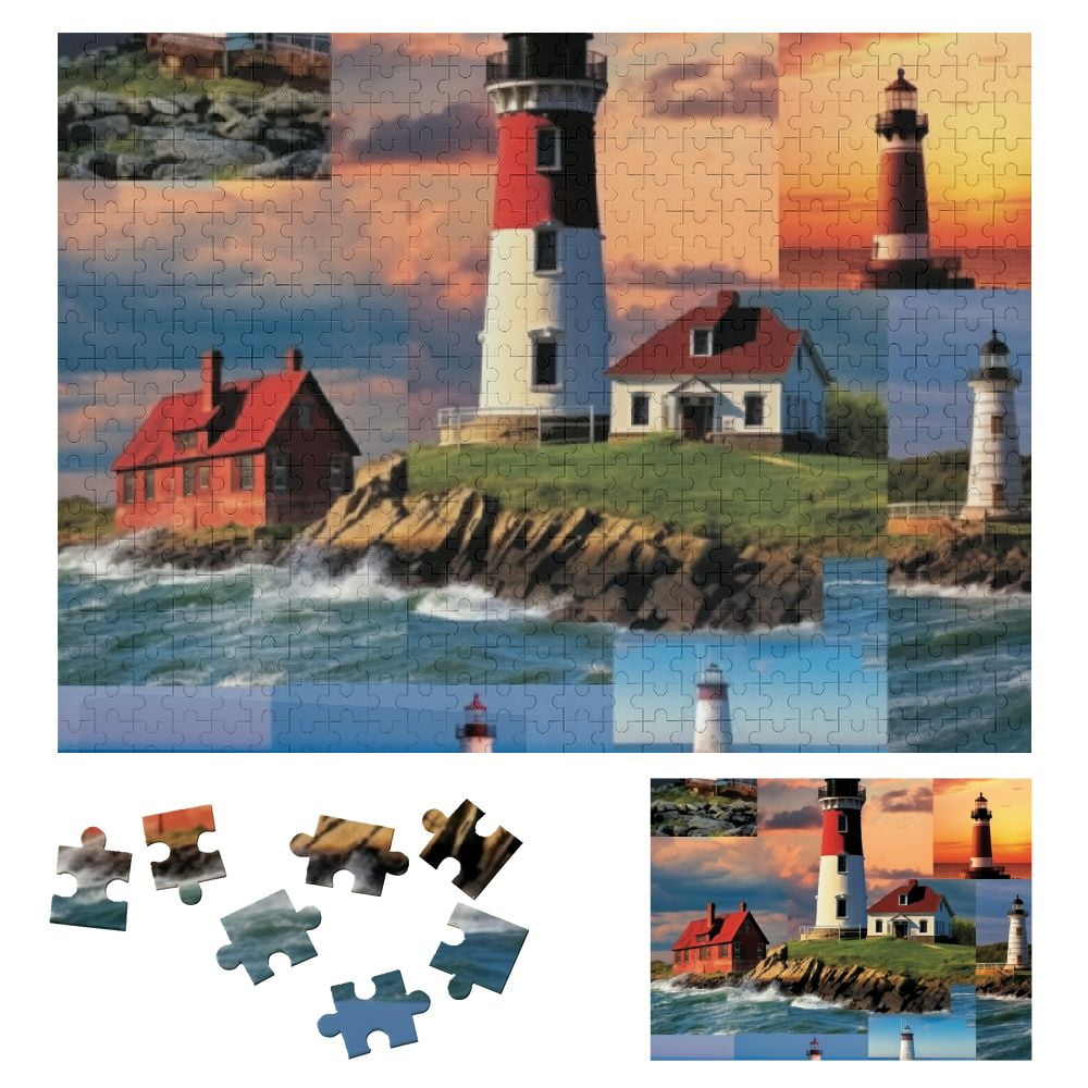 Shiartex Lighthouse Puzzles for Adults, Beach Puzzle Featuring ...