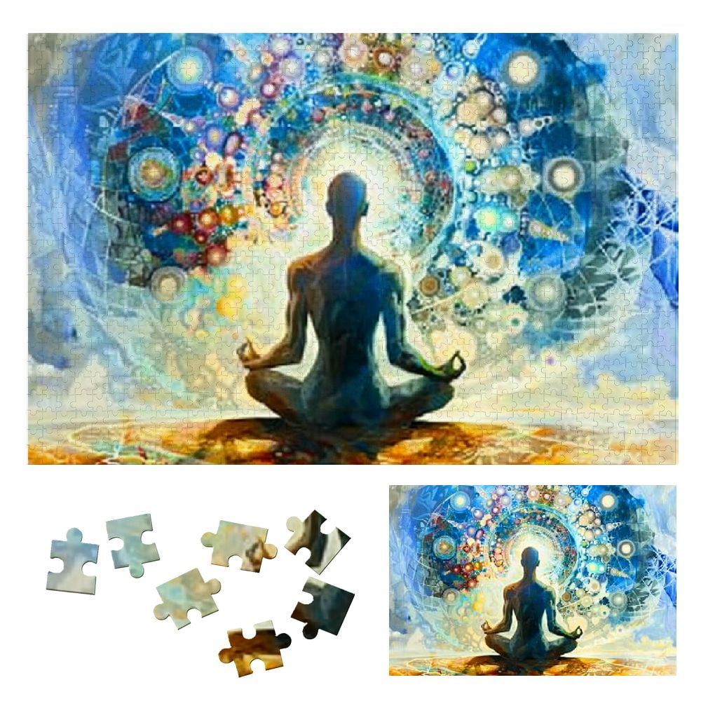 Shiartex Lotus Position Wooden Jigsaw Puzzle for Adults and Kids ...