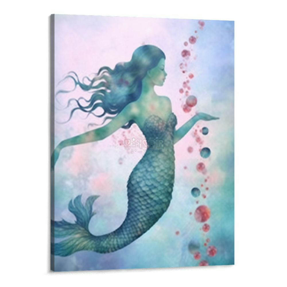 Shiartex Mermaid Bathroom Decor Wall Art for Bedroom Modern Artwork for ...