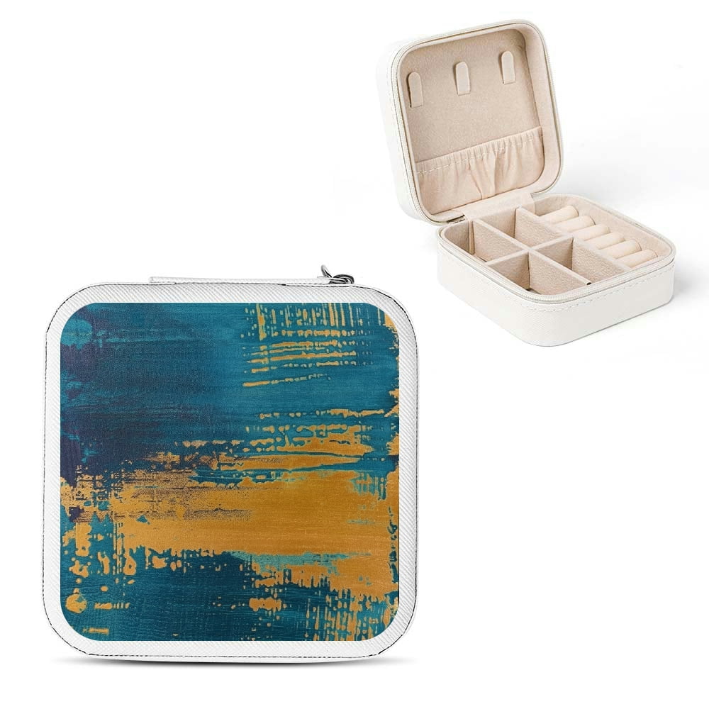 Shiartex Mini Jewelry Storage Box Abstract Expressionism Design White ...