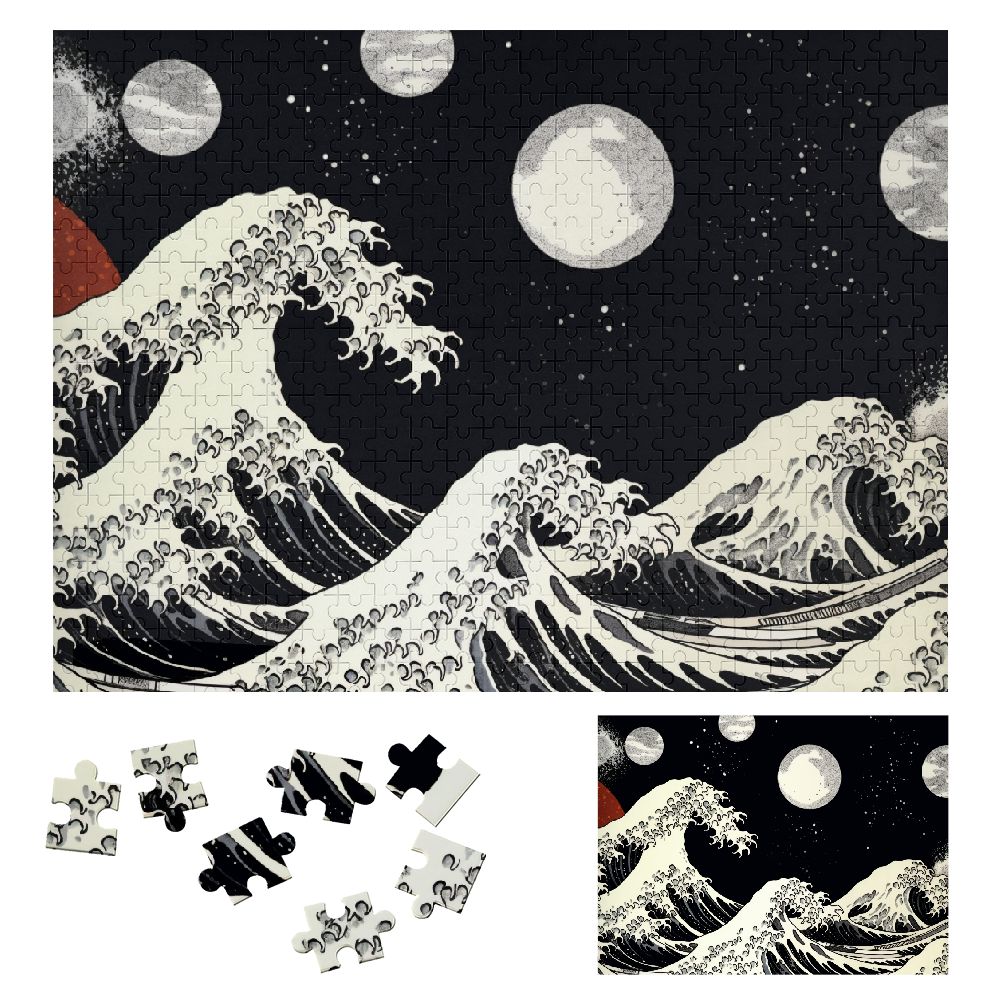 Shiartex Moon Phases Wooden Jigsaw Puzzle | Eco-Friendly Impossible ...